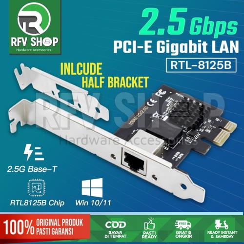 Jual PCI-E Gigabit LAN Card 2.5Gbps Ethernet Network Pcie Express ...
