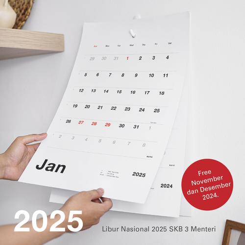 Jual Kalender dinding calendar planner aesthetic kalender jumbo wall ...