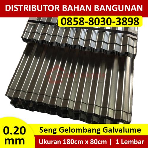 Jual Seng Gelombang Galvalum 0.20mm x 180cm x 80cm Per Lembar - Jakarta ...