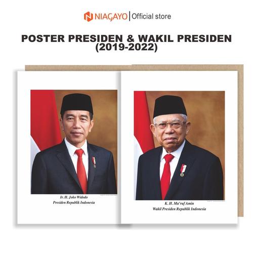 Jual Foto Presiden Dan Wakil Presiden Indonesia 2019 - 2024 Poster ...