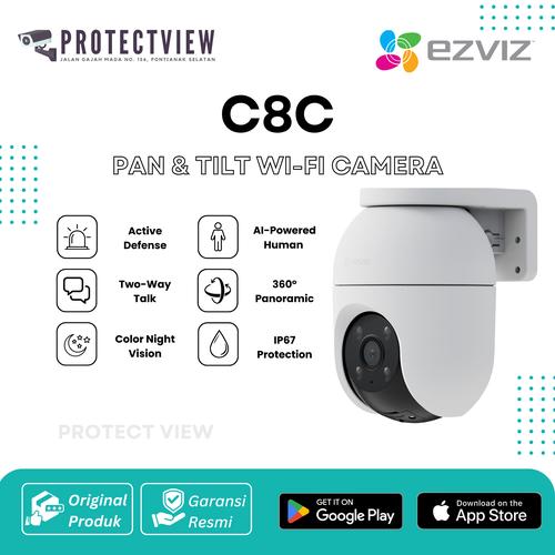 Jual Ezviz C8C 4MP 2K+ Pan & Tilt Wi-Fi IP Camera Outdoor Smart Home ...