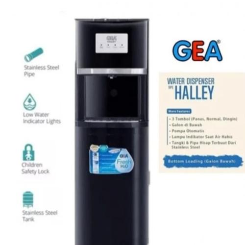 Jual GEA : HALLEY DISPENSER GALON BAWAH KOMPRESOR 3 KRAN PANAS NORMAL ...