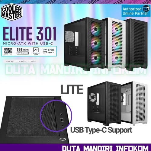 Promo Cooler Master ELITE 301 I Lite - Unrestricted Air Flow Tempered ...