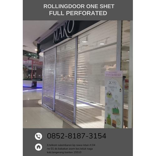 Jual Pemasangan Pintu Ruko One shet full perforated Pintu Full lubang ...