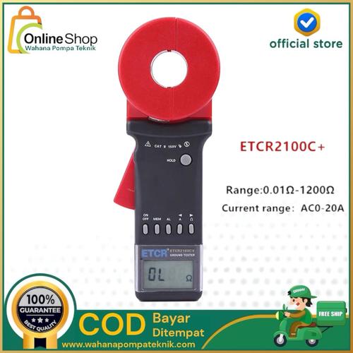 Jual Clamp Earth Resistance Tester ETCR2100C+ Ground Meter Loop Ammeter ...