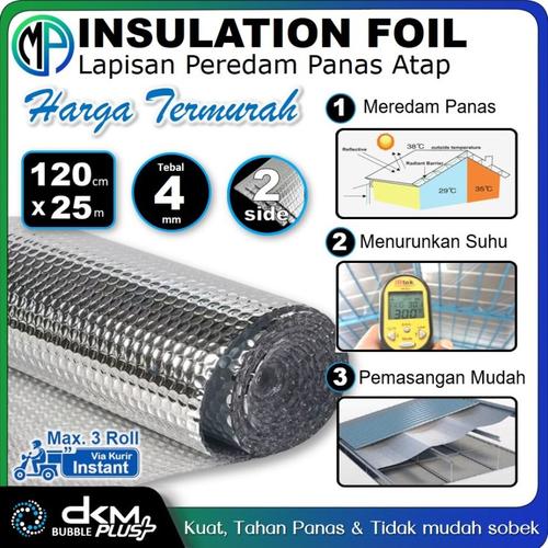 Jual Bubble Alumunium Foil 120cm x 25m Insulation Foil Peredam Panas ...