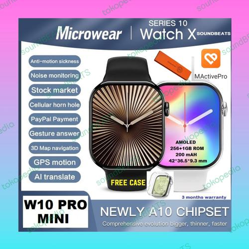 Jual Microwear W10 Pro Mini Watch X Series 10 Amoled Smartwatch 1.85 ...