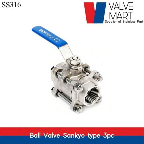 Jual 1" INCH 3PC BALL VALVE SANKYO SS316 - Jakarta Timur - CV MUNADA ...
