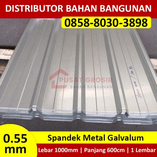 Jual Atap Spandek Galvalum 0.55mm Lebar 1000mm Panjang 600cm (6 Meter ...
