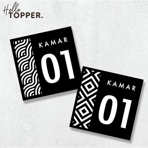 Promo Custom Nomor Pintu Kamar Kost Hotel Villa Penginapan Apartemen ...