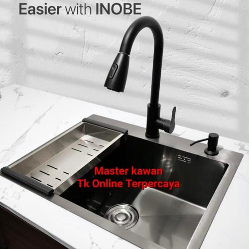 Jual Paket Lengkap Kitchen Sink INOBE 5243 HITAM /Sink Inobe 5243 BLACK ...