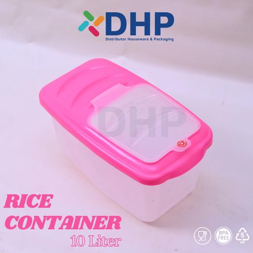 Jual Rice Container 10 Liter Tempat Beras Plastik Ukuran Besar Tebal ...