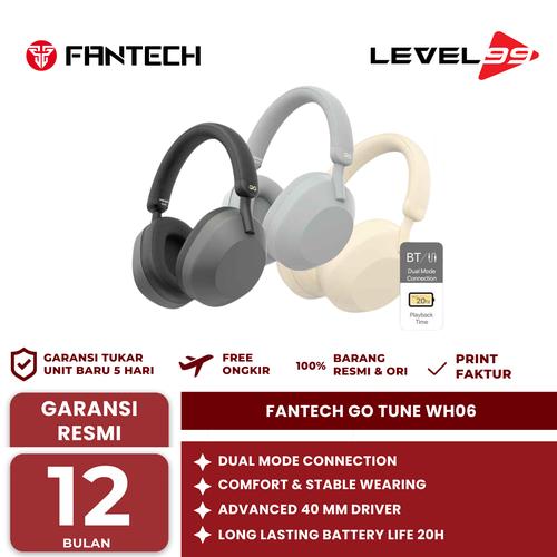 Jual FANTECH GO TUNE WH06 BLUETOOTH WIRELESS Headphone - Grey - Kota ...