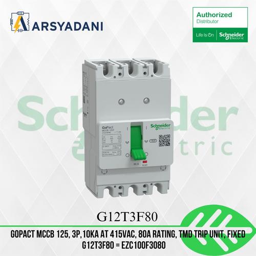 Promo G12T3F80 - GoPact M C C B 125, 3P,10kA at 415VAC, 80A rating, TMD ...