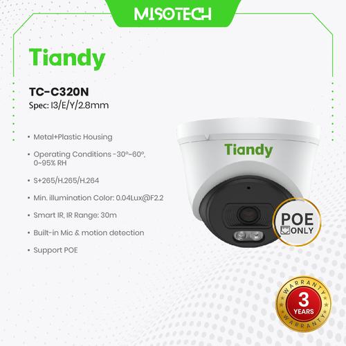 Promo Tiandy TC-C320N 2MP Kamera CCTV IP Indoor Mic Audio PoE Only AK ...