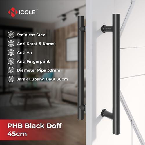 Promo Nicole Pull Handle Bulat Hitam/Tarikan Pintu Stainles Steel 35 45 ...
