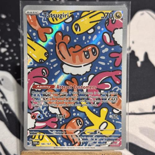 Jual Tatsugiri Twilight masquerade twm en illustration AR art rare full art pokemon kartu tcg ...