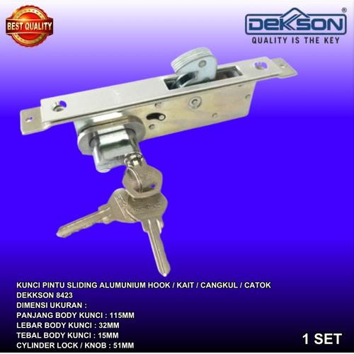 Jual Kunci Kait/Hook DEKKSON DKS 8423 Kusen Aluminium 3 inchi - Jakarta ...