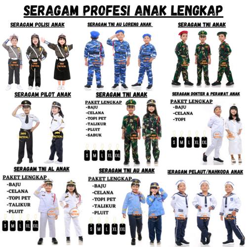 Jual Seragam Kostum Anak, Seragam Profesi Anak Lengkap, Setelan Polisi ...