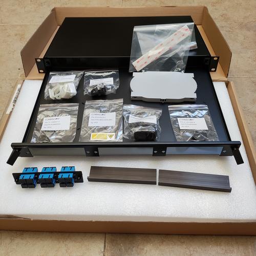 Jual 1U ODP Rack Mounted Fiber Optic Panel 12 Core, 6 Adapter SC SM ...