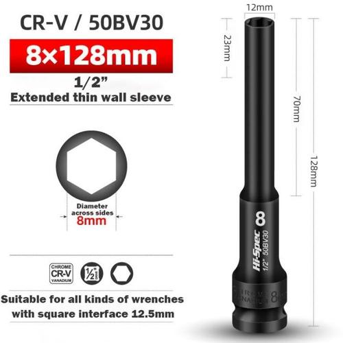 Jual Kunci Shock Panjang 8 10mm 1,2" Hex Socket Head Adapter Mata Kunci ...