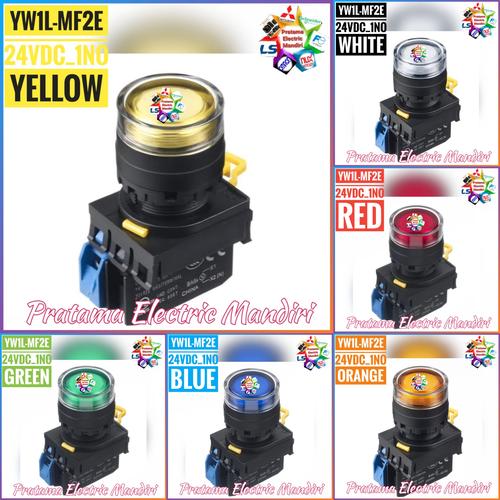 Jual IDEC illuminated Push Button Lamp YW1L-MF2E 24VDC Dia. 22mm ...