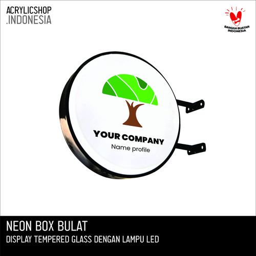 Jual Neon Box Bulat Murah 2 Sisi / Neon Box Akrilik + Lampu LED - D ...