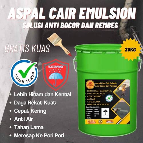 Promo Cat Pelapis Aspal Cair Anti Bocor Rembes 20kg Asphalt Emulsion ...