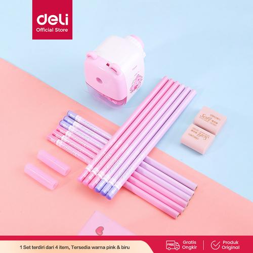 Jual Deli Stationery set 4 in 1 68896 - Merah Muda - Kab. Tangerang ...
