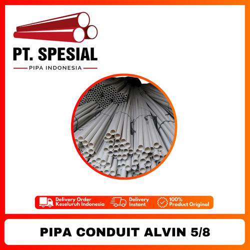 Jual Pipa Listrik / Pipa Conduit Alvin Putih 5/8 4 Meter 1000 Batang ...