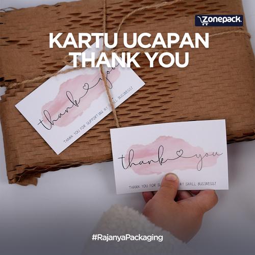 Jual [30 PCS] Kartu Ucapan Thank You| Gift Card Greeting ThankYou Zone Pack - A-12(AWAN BIRU ...