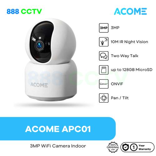 Jual CCTV Wifi AVARO CT01-A Smart IP Camera 2MP Indoor - ACOME APC01 3MP, Camera Only - Kab ...
