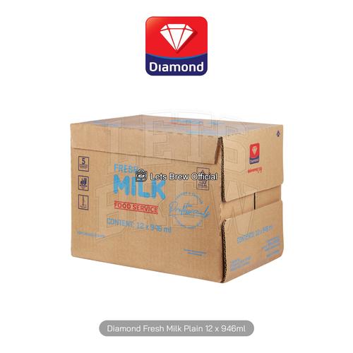 Jual Fresh Milk Diamond Plain 1 Dus ( 12*946ml ) | Susu Segar FreshMilk ...