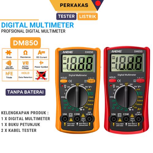 Promo Digital Multimeter Multitester DM 850 Alat Pengukur Arus Listrik ...