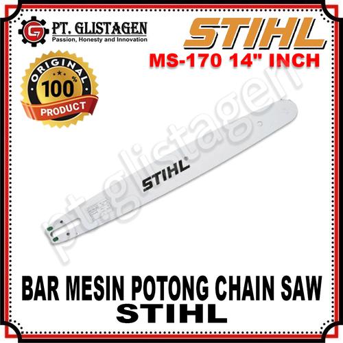 Jual STIHL BAR Chain Saw MS 170 14" Inch GUIDE BAR Chainsaw Potong Kayu MS-170 14" in 14 in ...