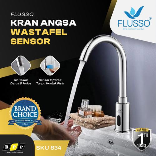 Promo Kran Angsa Wastafel Sensor Otomatis Keran Air Sink Flusso KAWT ...