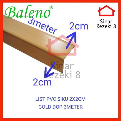 Promo List PVC Siku 1 x 1 cm Gold Doff Baleno / Plat L Emas Dof 10 x 10 ...