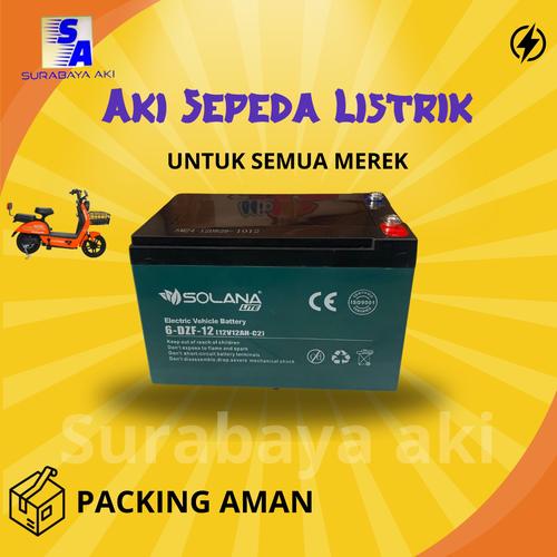 Jual aki skuter aki trail sepeda listrik motor listrik 12v 12ah solana ...