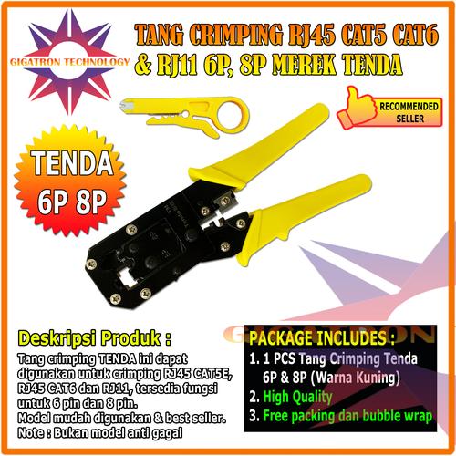 Promo Tang Crimping Tool LAN Network Cable 6P 8P RJ45 TENDA / Tang Crimping Tool RJ45 RJ11 LAN ...