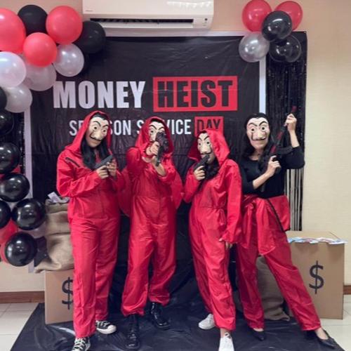 Jual Kostum Money Heist Dewasa Import Baju Cosplay Topeng La Casa De ...