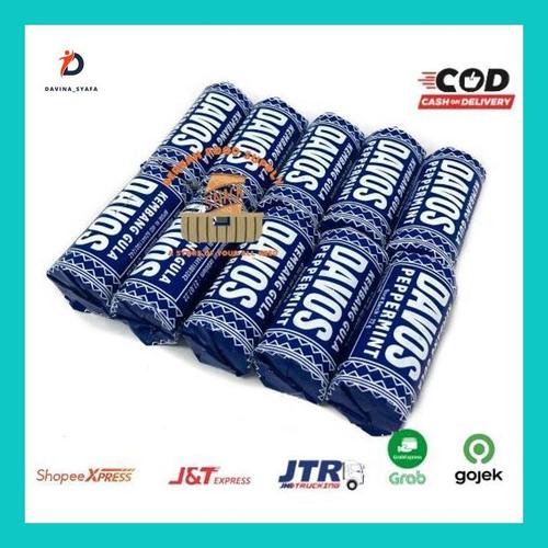 Jual Dav`^ ( Berkah ) Permen Davos Peppermint 1 Pack Isi 10 Roll Permen ...
