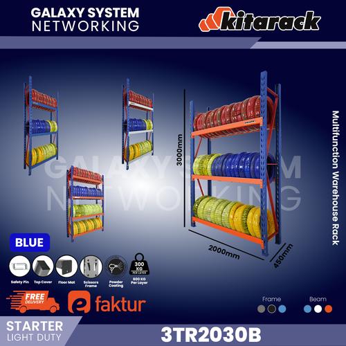 Jual KITARACK Tire Rack 3TR2030 Biru Series Rak Ban Motor Mobil 300KG ...