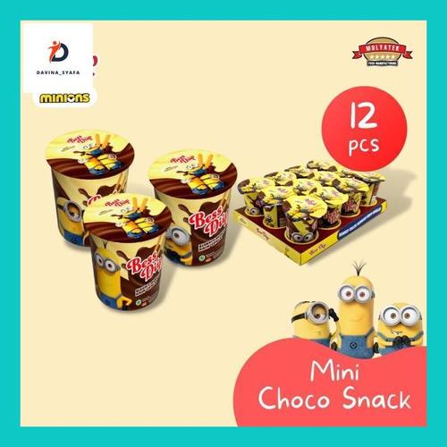 Jual Dav`^ Bess Diip Minions Chocolate Snack Mini Coklat Biskuit ...