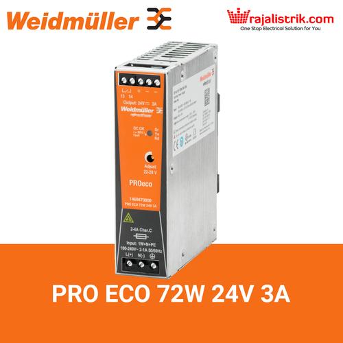 Jual WEIDMULLER POWER SUPPLY PRO ECO 72W 24V 3A (1469470000) - Kab ...