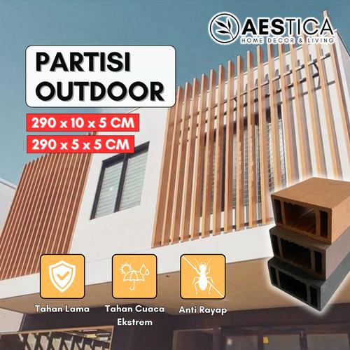 Jual WPC Wood Tiang Kisi-Kisi Hollow Outdoor Partisi / Sekat Outdoor ...