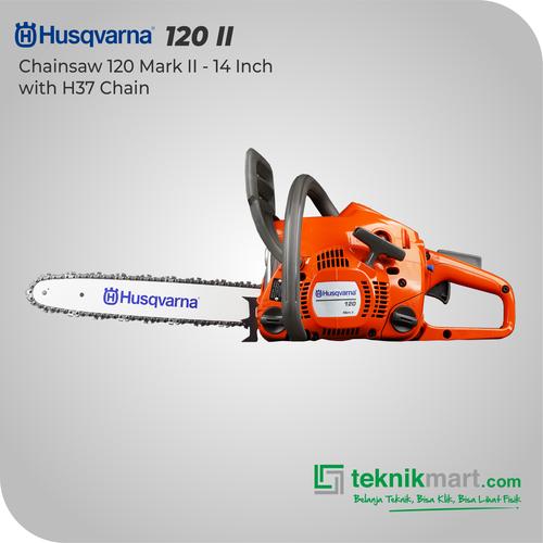 Promo Husqvarna 120 Mark II - 14 Inch Chainsaw with H37 Chain / Mesin ...