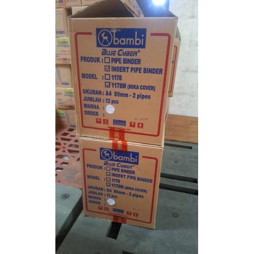 Jual Ordner Insert Pipe Binder With Full Spine 4 Colour Labels+Mika A4 ...