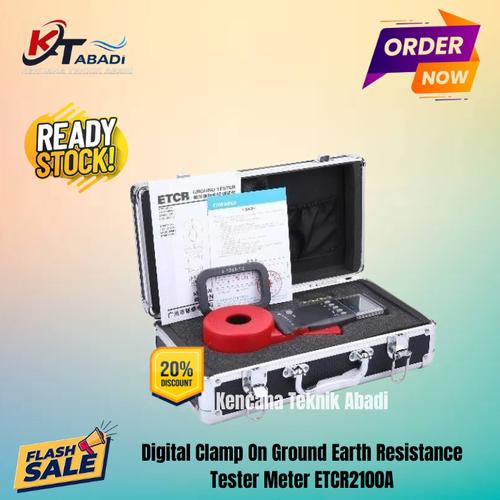 Jual Digital Clamp On Ground Earth Resistance Tester Meter ETCR2100A ...