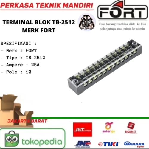 Jual TERMINAL BLOCK TB-2512 25A Ampere 12 POLE BLOCK FORT - Jakarta Barat - PERKASA TEKNIK ...
