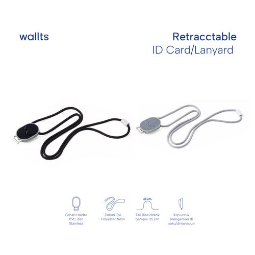 Promo Wallts Knot - Tali ID Card Gantungan Lanyard Name Tag Yoyo Mudah Ditarik - Black - Kota ...